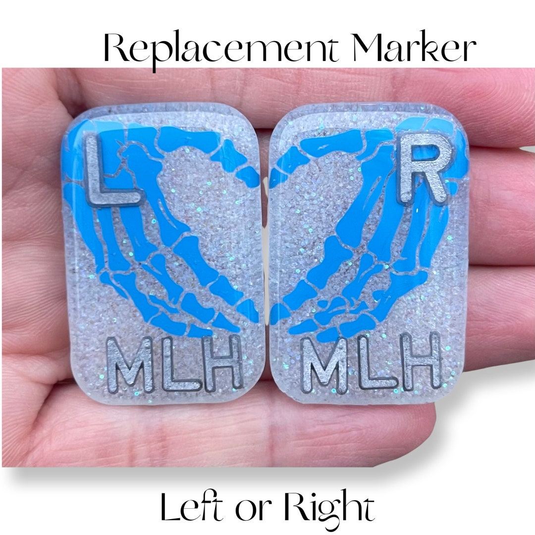 One Single Replacement Skeleton Hands Heart on Glitter X-ray Marker ...