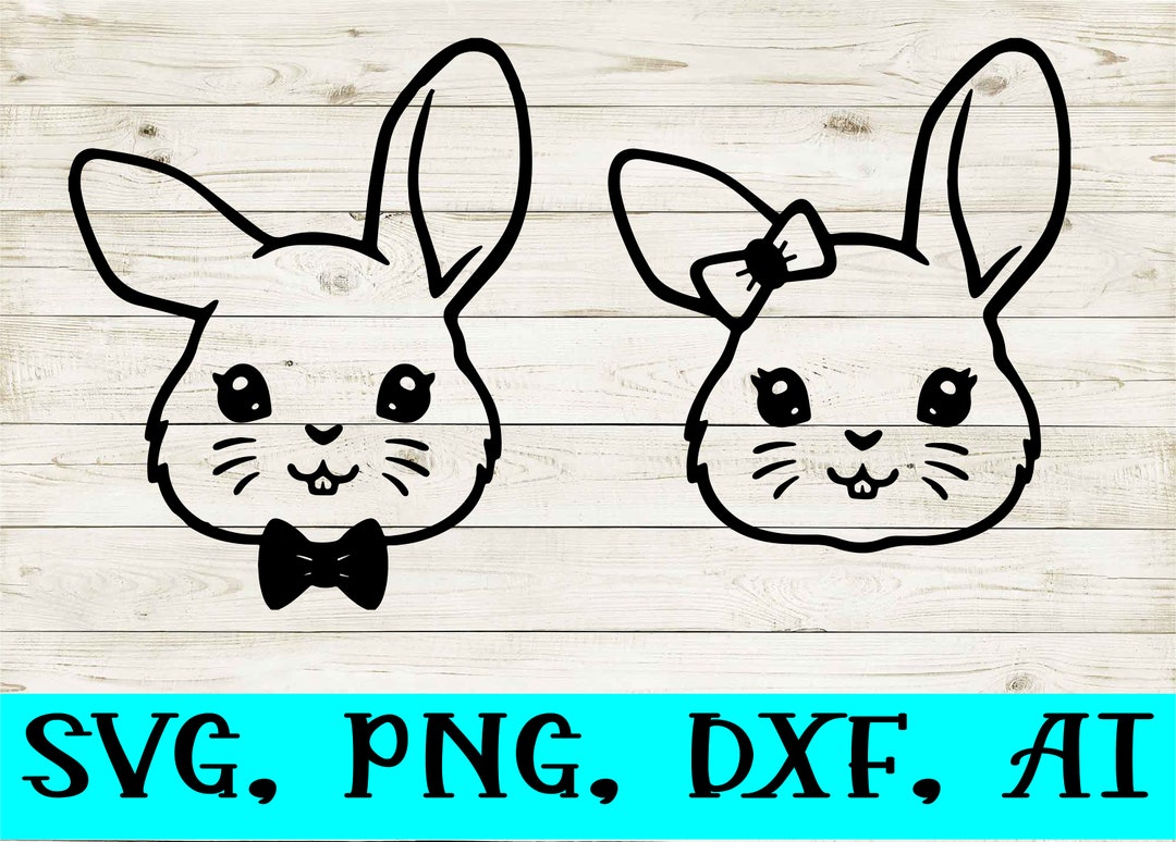 Bunny SVG, Easter Bunny SVG, Bowtie Bunny SVG, Easter Bunny Svg, Easter ...