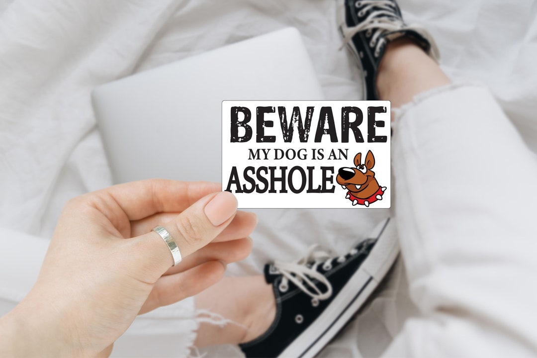 Funny Sticker, Beware of Dog Sticker, Funny Beware of Dog, My Dog is an ...