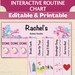 Printable Kids Reward Chart Daily Goal Tracker Positive Behavior ...