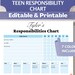 Customizable Teen Responsibility Tracker Digital Chore Chart for ...