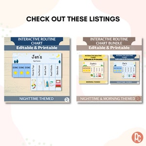 Editable Morning Routine Chart Bedtime Routine Printable Routine ...