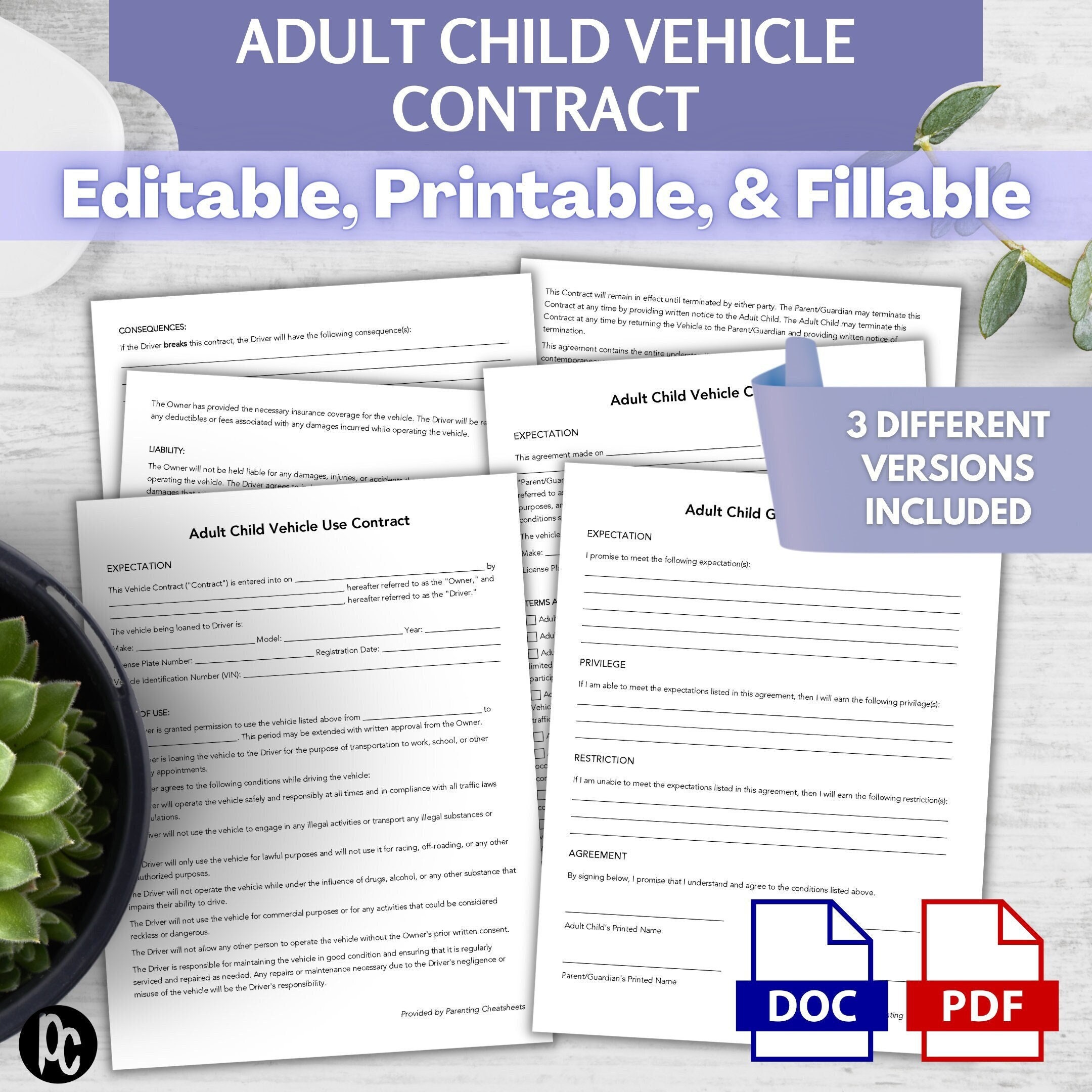 adult-child-vehicle-contract-parent-and-adult-child-etsy