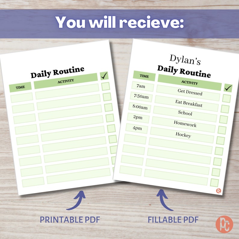 Customizable Daily Routine Checklist for Teens Editable Teen Daily ...