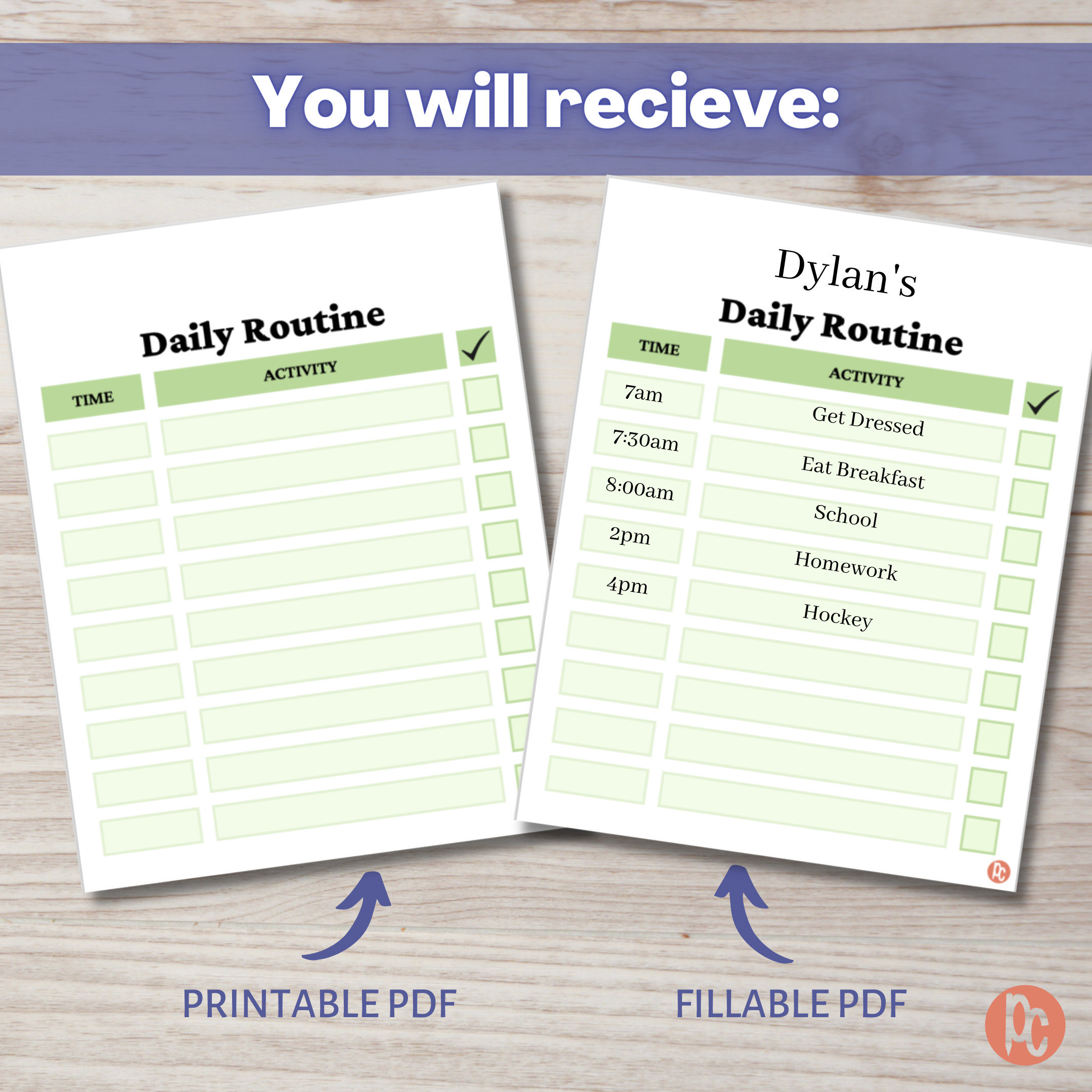 Customizable Daily Routine Checklist for Teens Editable Teen Daily ...