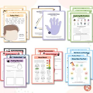 Calming Corner Bundle Kids Emotional Workbook Emotion Posters Emotion ...