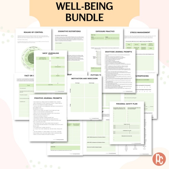 Well Being Worksheets Bundle Marriage and Family Therapy - Etsy