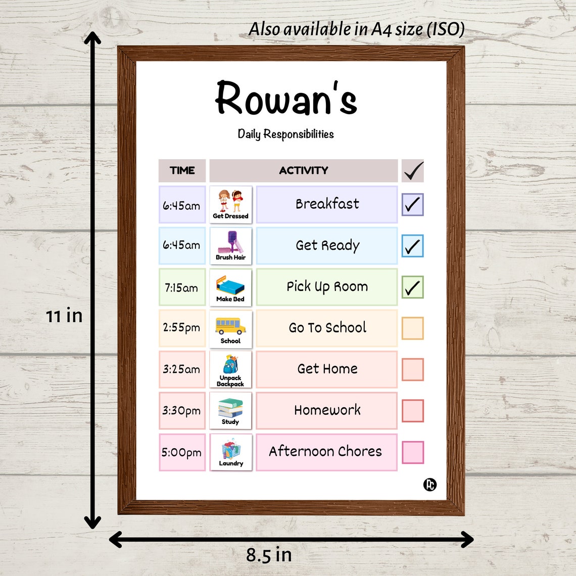 Kids Morning Routine Printable Kids Routine Kids Task Chart Visual ...