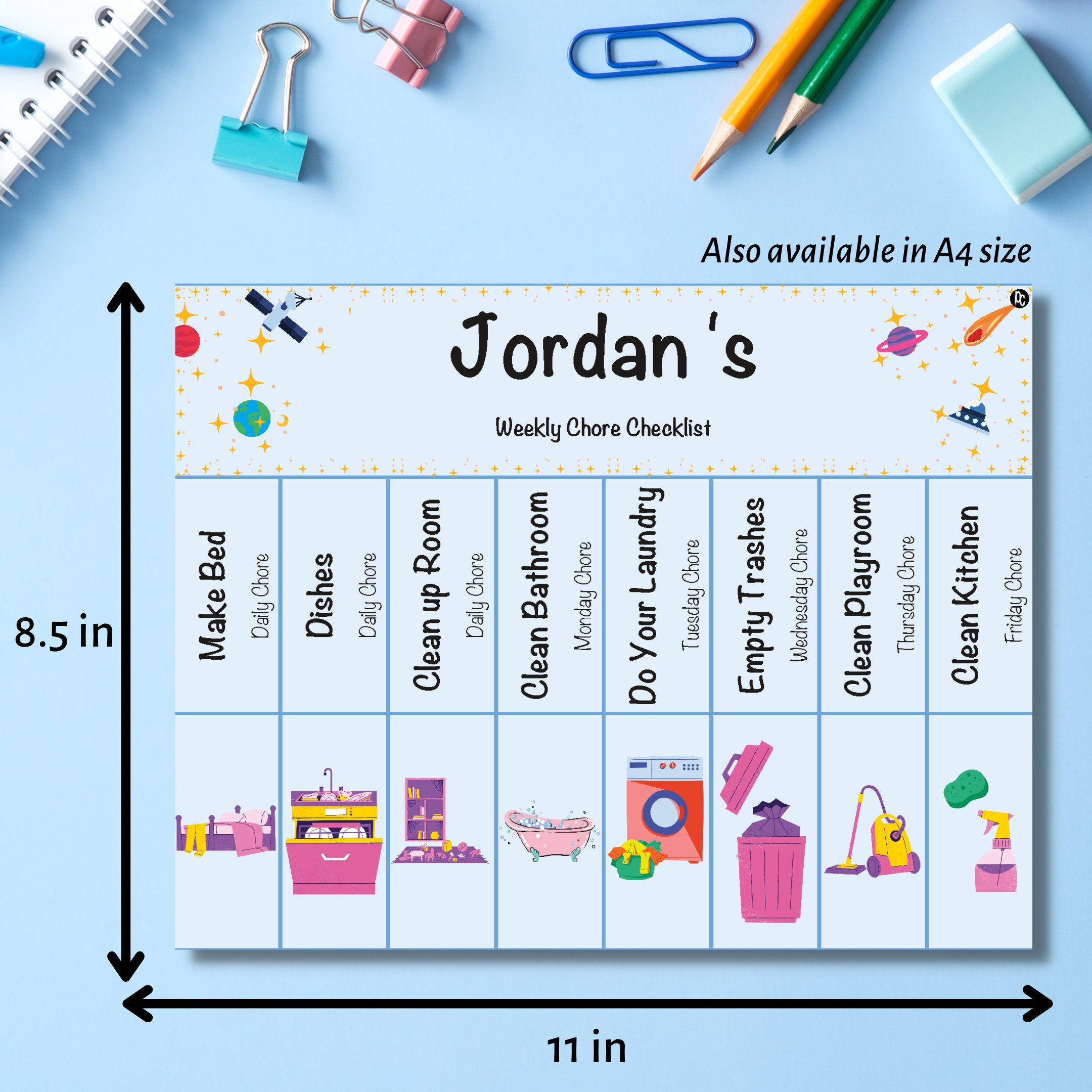 Bedtime Routine Editable Morning Routine Chart Editable Chore Checklist ...