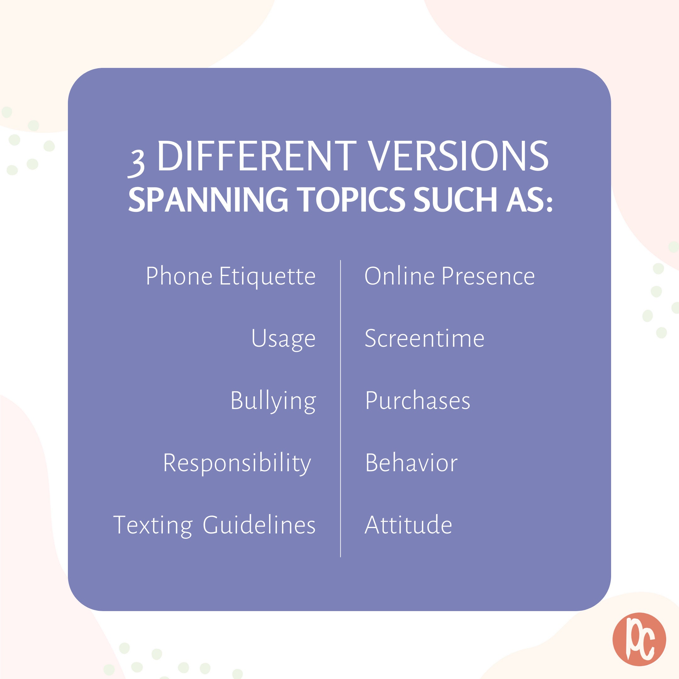 Customizable Phone Contract for Kids Family Phone Agreement for ...