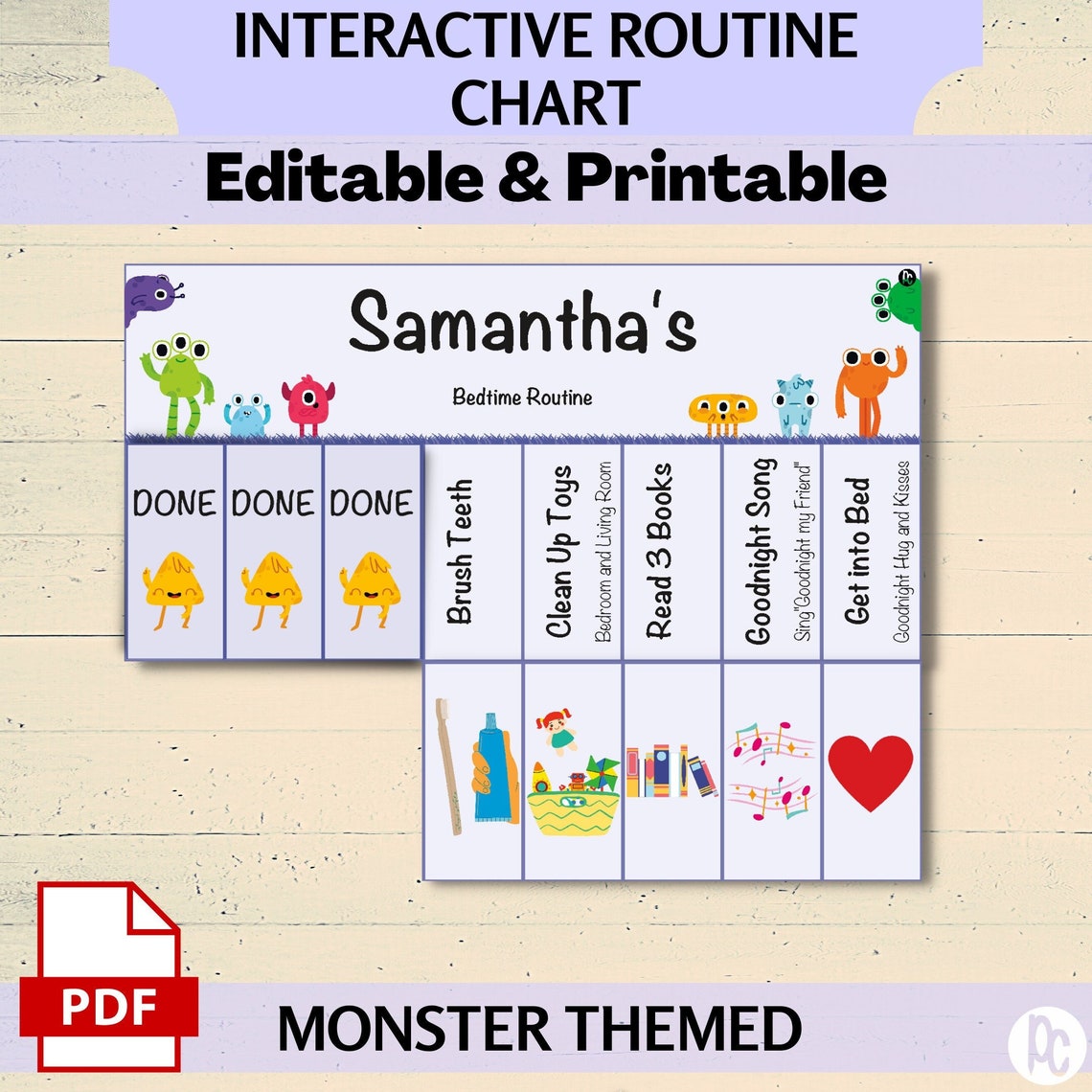 Montessori Chore Chart Editable Morning Routine Editable Chore Chart ...