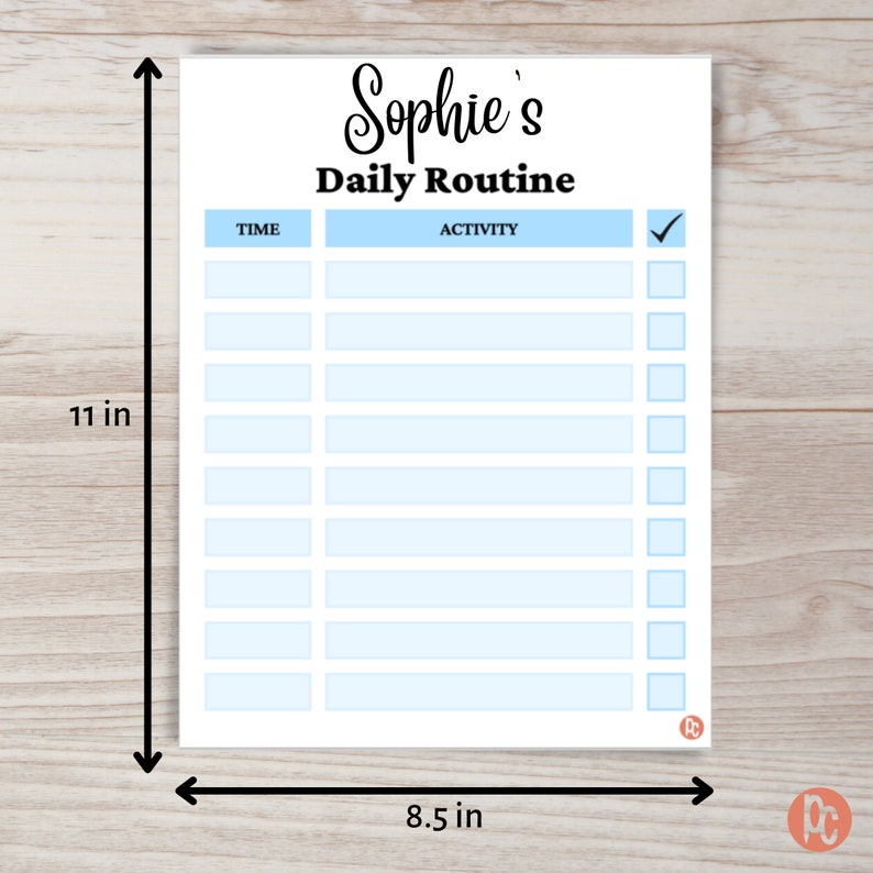 Customizable Daily Routine Checklist for Teens Editable Teen Daily ...