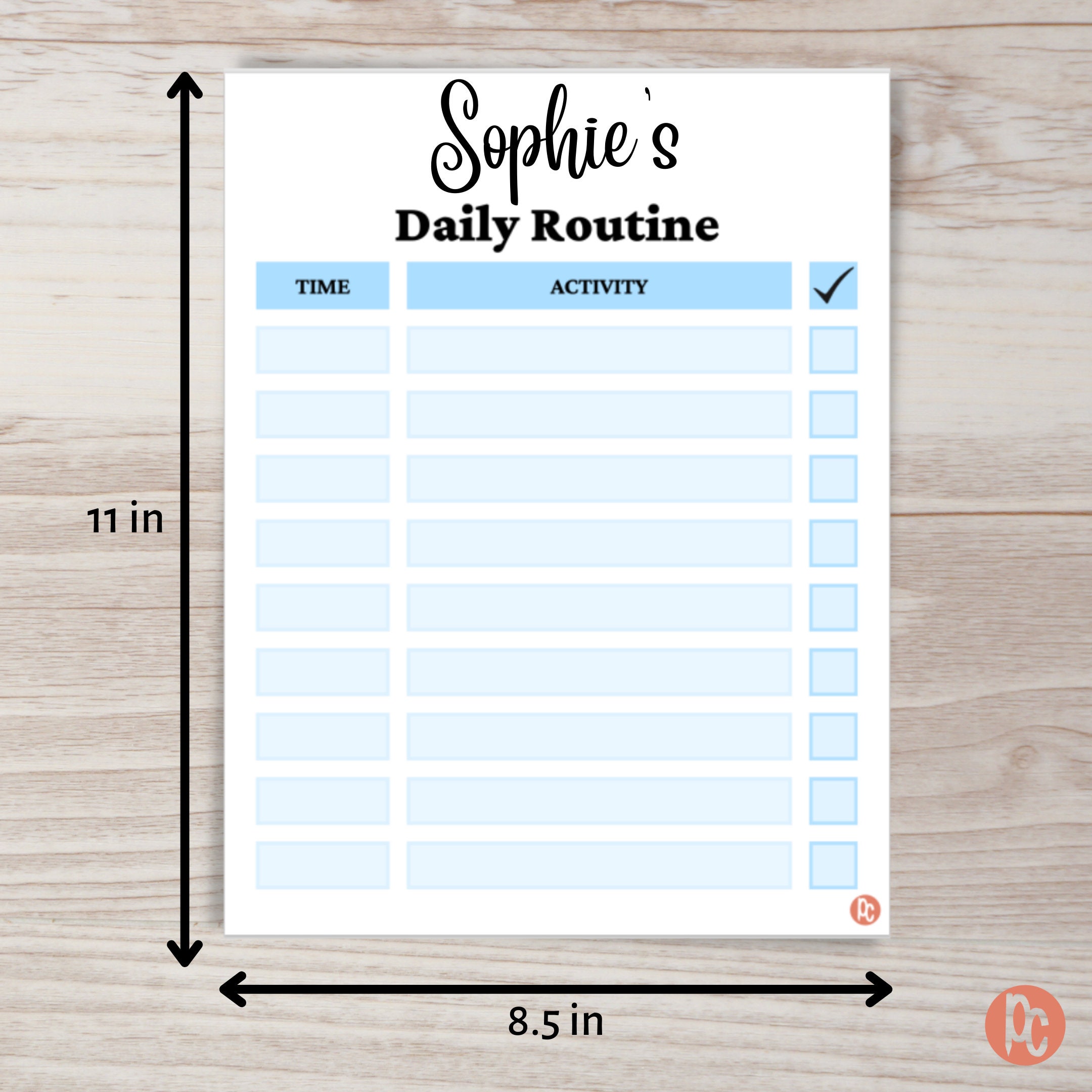 Customizable Daily Routine Checklist for Teens Editable Teen Daily ...