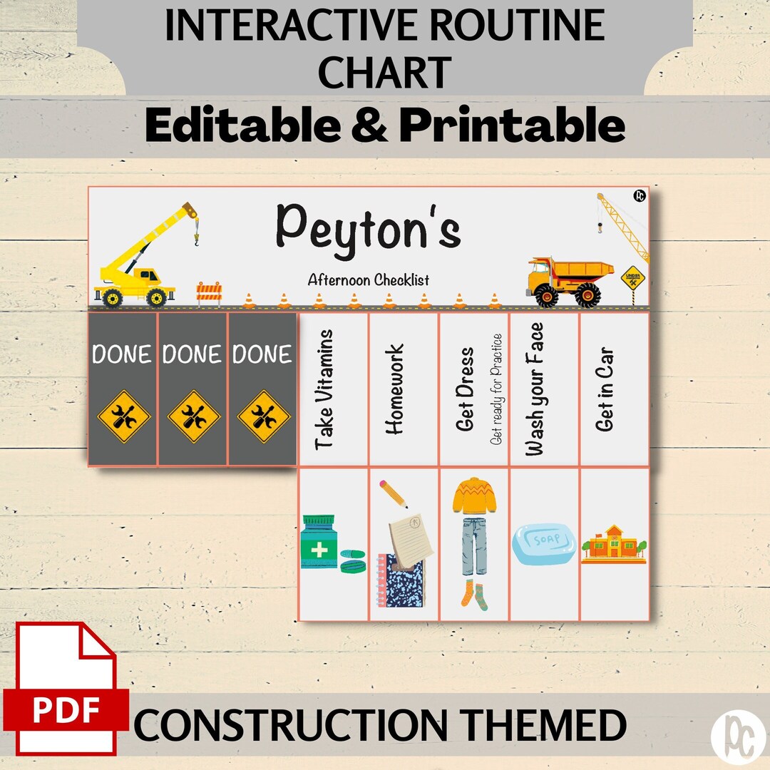 Chore Chart for Kids Chore Checklist After School Checklist Kids ...