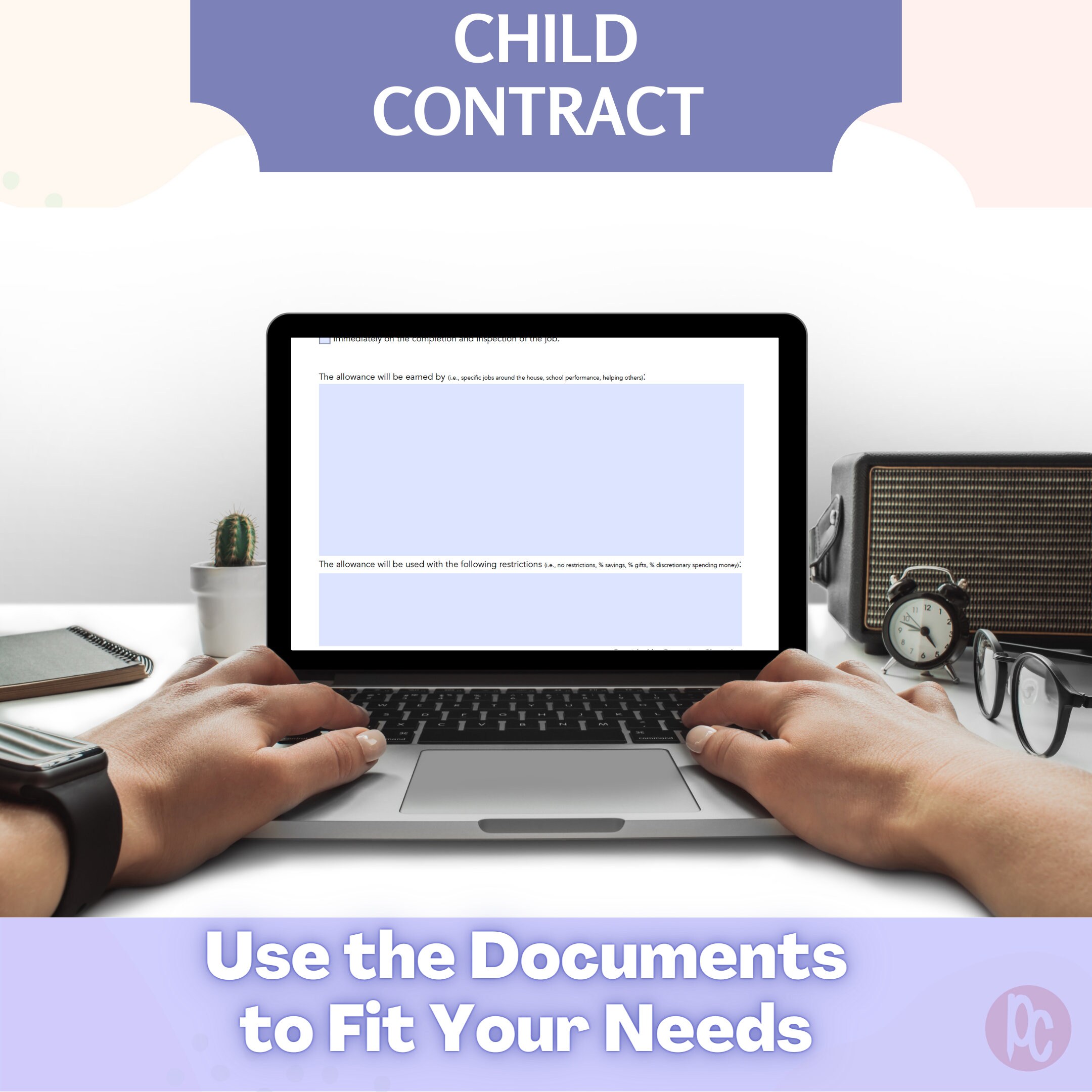 Customizable Allowance Contract for Kids Kid's Allowance Agreement ...