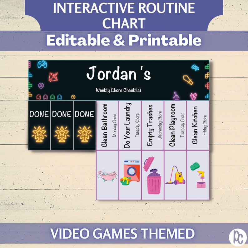 Editable Chore Checklist Bedtime Routine Printable Routine - Etsy