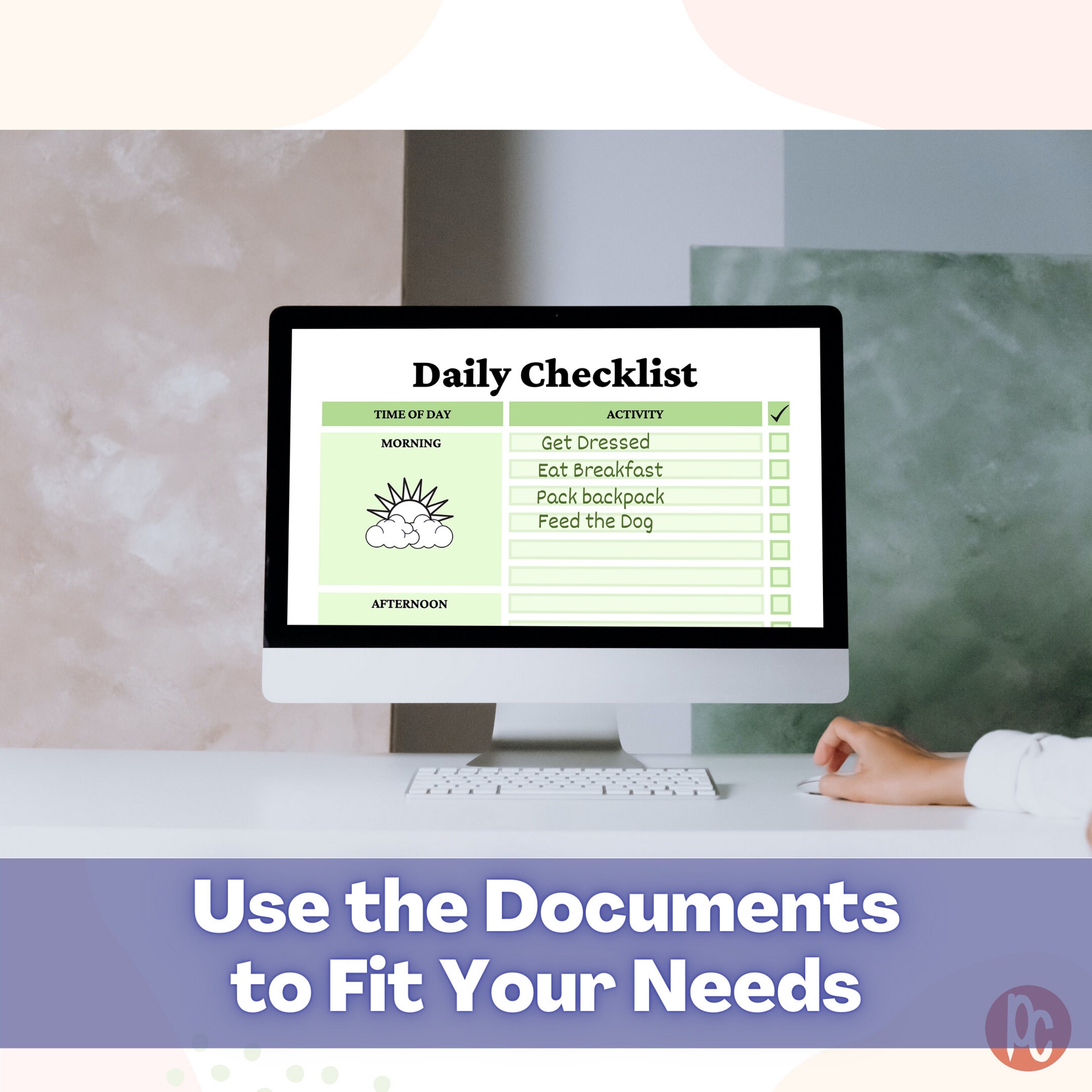 Personalized Daily Checklist for Teens Editable Daily Organizer and ...