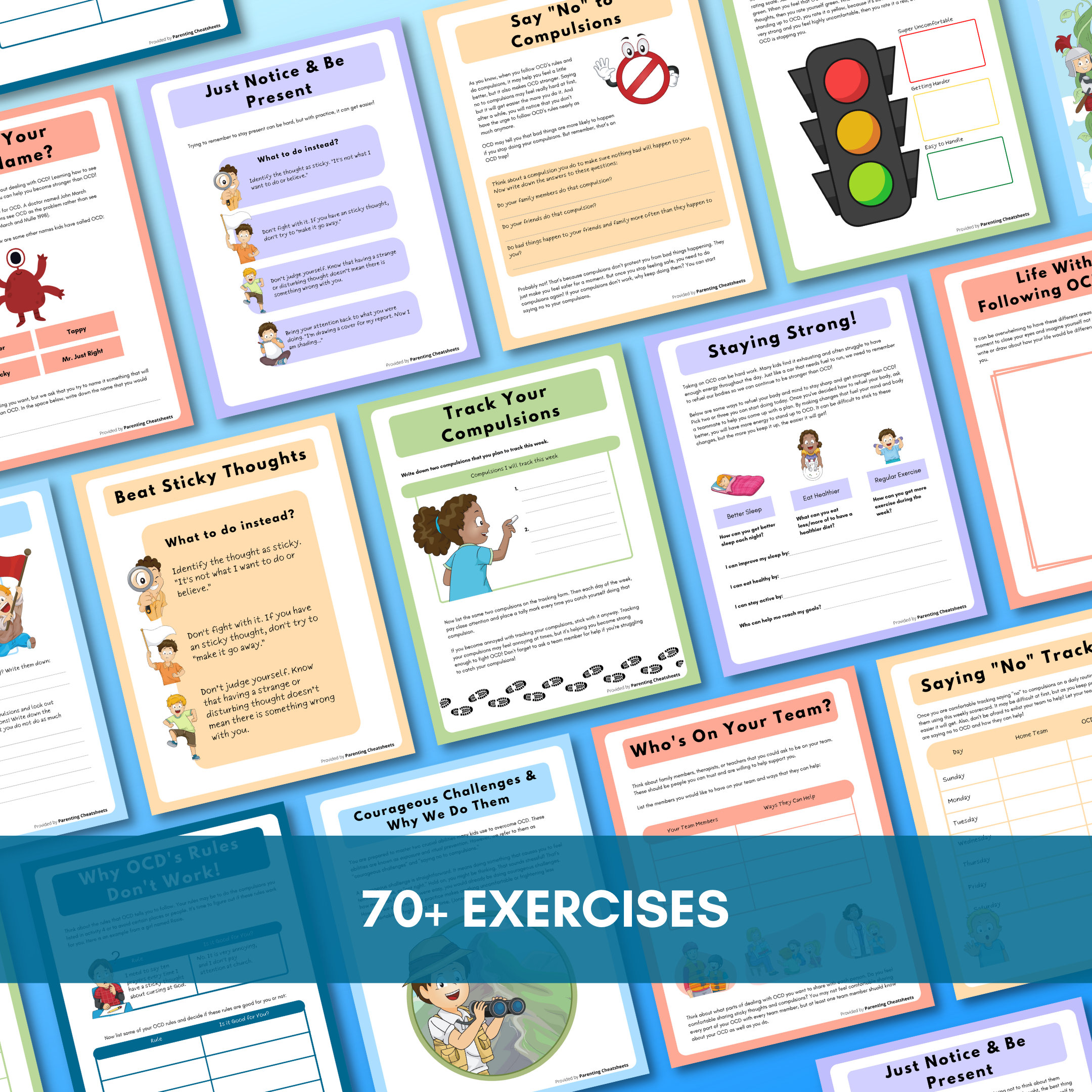 OCD Worksheets for Kids OCD Therapy Worksheets Printable - Etsy Australia