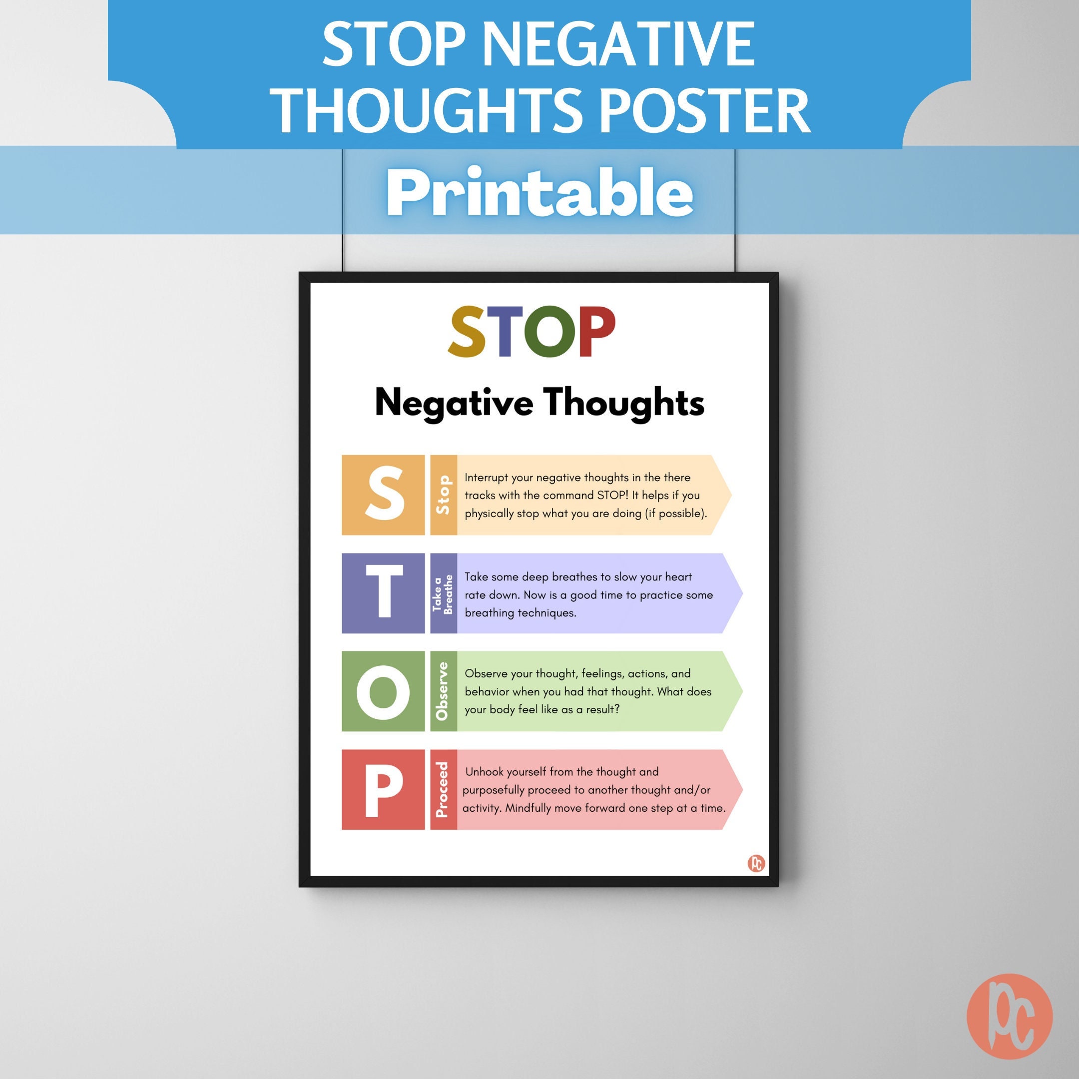 CBT Poster Calming Corner School Counselor Office Decor Therapy Office ...