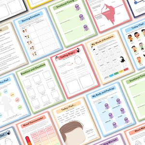 Calming Corner Bundle Kids Emotional Workbook Emotion Posters Emotion ...