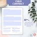 Printable Chore Contract for Kids Editable Child Responsibility ...