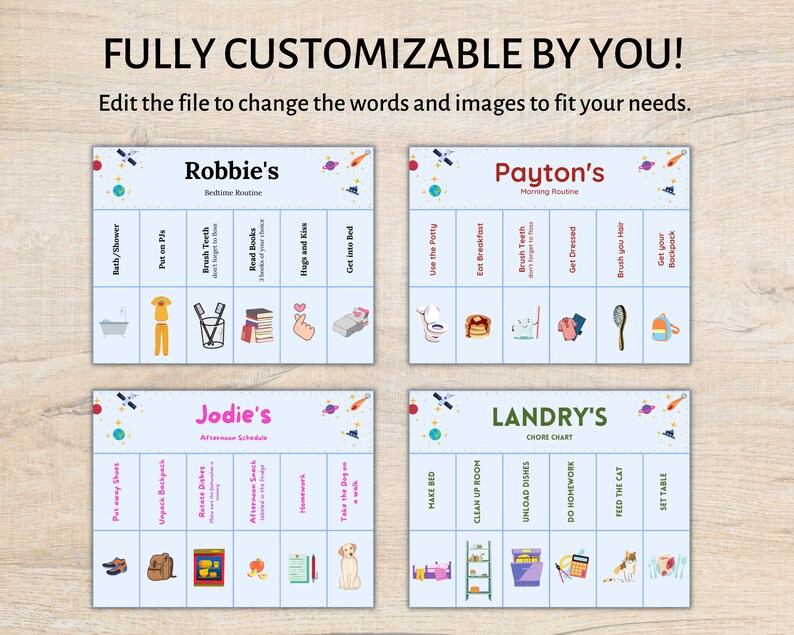 Toddler Routine Bedtime Routine Visual Schedule Chore Chart for Kids ...