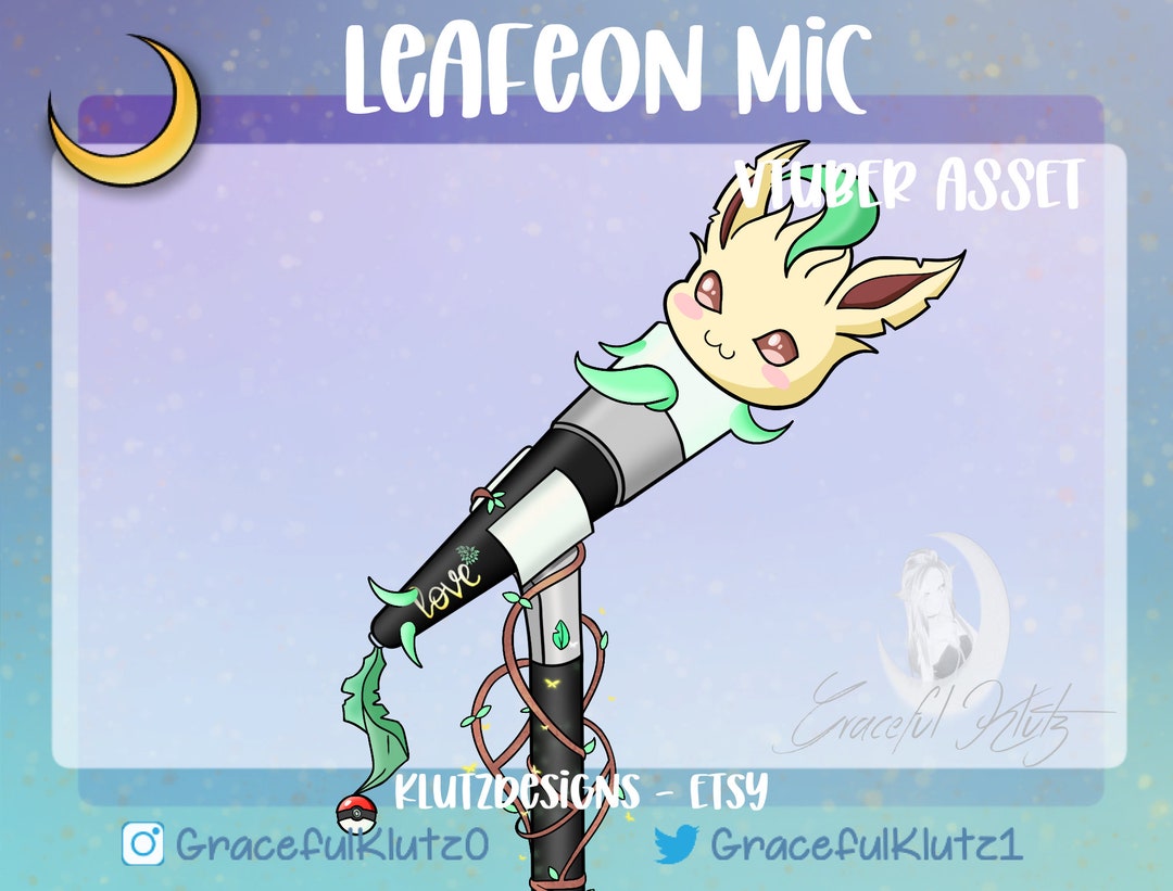 Leafeon Pride Mic Vtuber Asset - Etsy