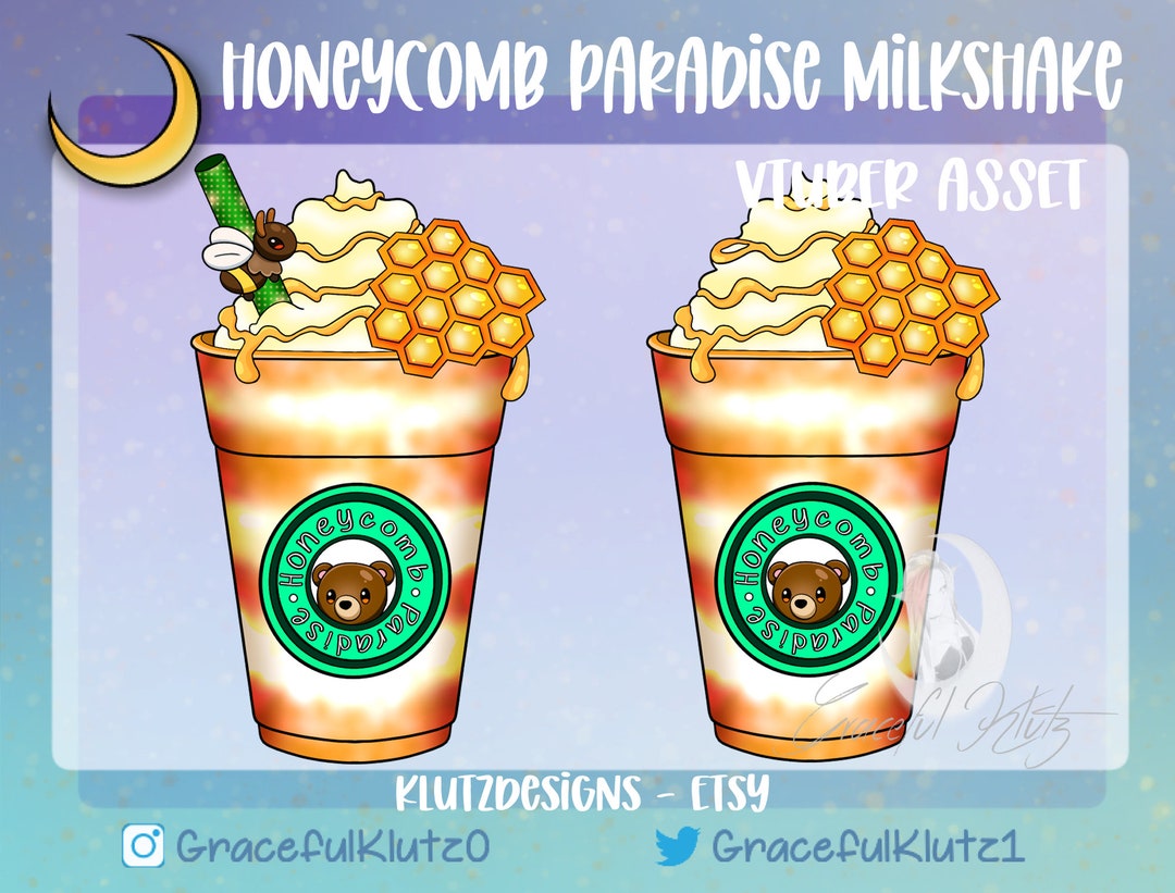 Honeycomb Paradise Milkshake Vtuber Asset - Etsy