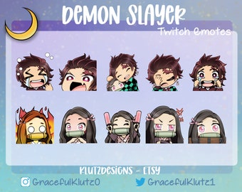 Demon Slayer Twitch Emotes | Etsy