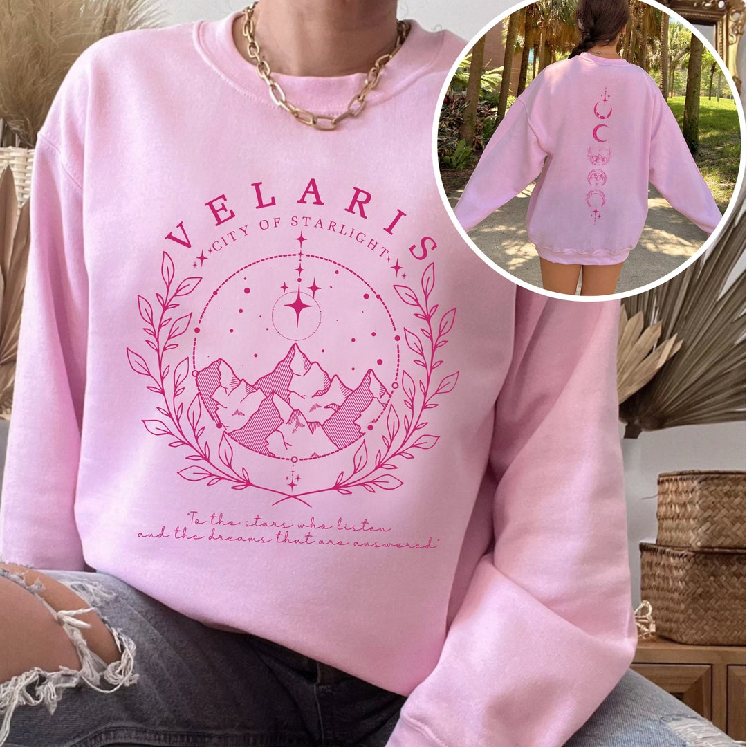 Pink Velaris Sweatshirt, Feyre Tattoo Sweatshirt, ACOTAR Sweatshirt ...