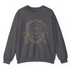 Marian Catholic Sweatshirt, Virgin Mary Sweatshirt, Catholic Gifts for ...