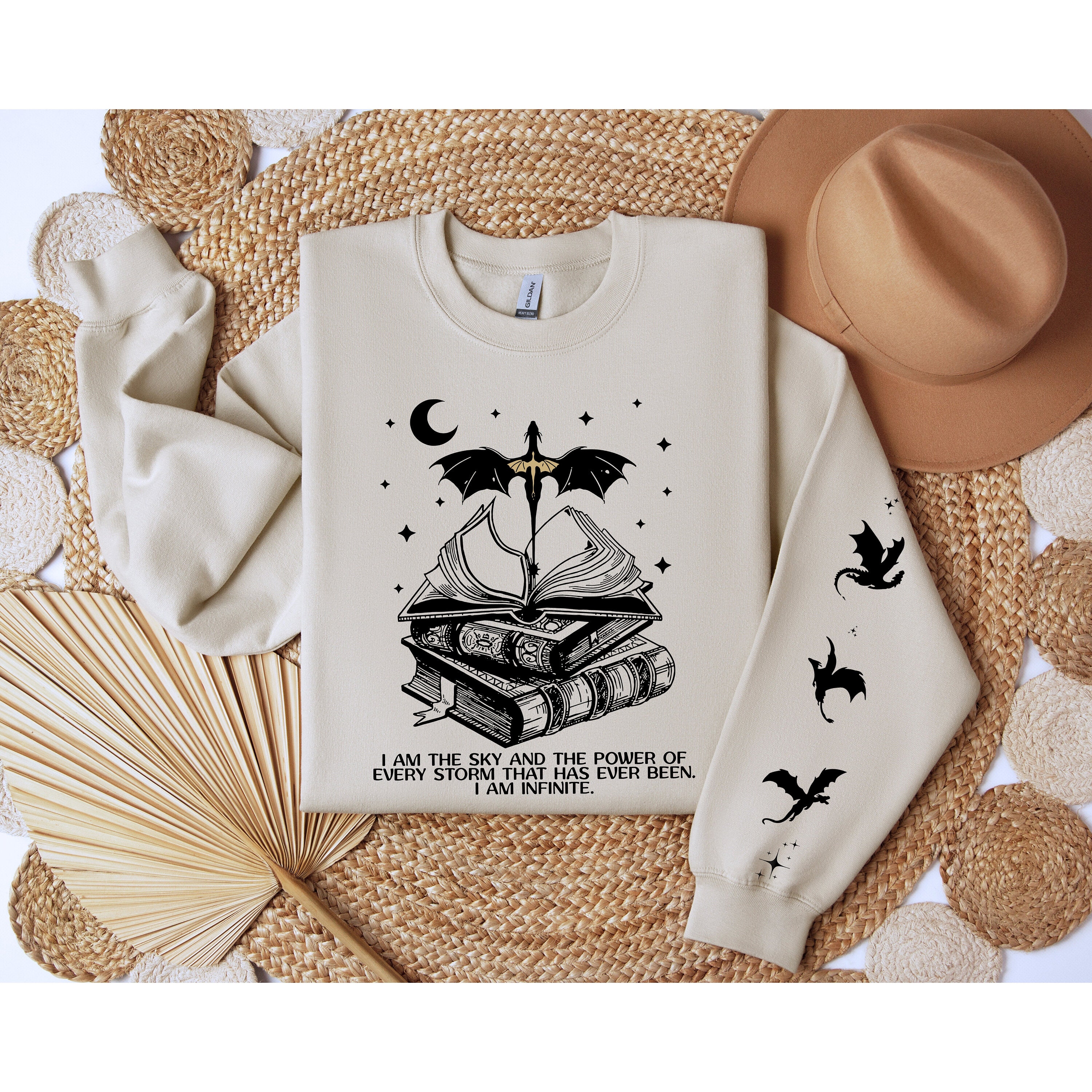 Rebecca Yarros Sweatshirt, Fourth Wing Sweater With Sleeve Print, Fly ...