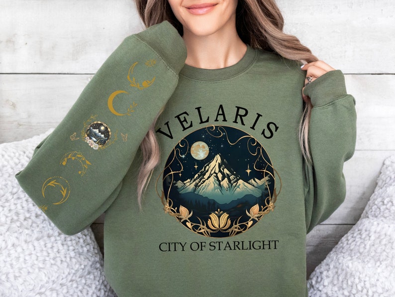 Velaris Sweatshirt With Sleeve Design, Acotar Merchandise, Acotar ...