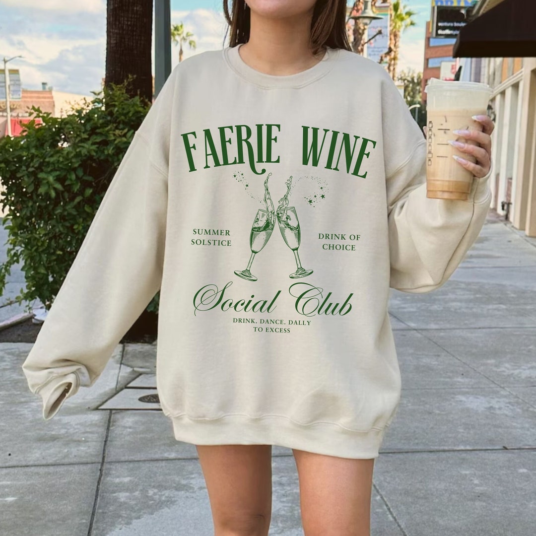 Faerie Wine ACOTAR, Social Club Sweatshirt, VELARIS Crewneck, SJM Merch, Acotar Faerie Wine ...