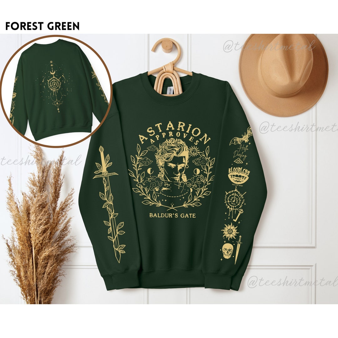 Baldurs Gate Sweatshirt With Design on Front, Back and Both Sleeves ...