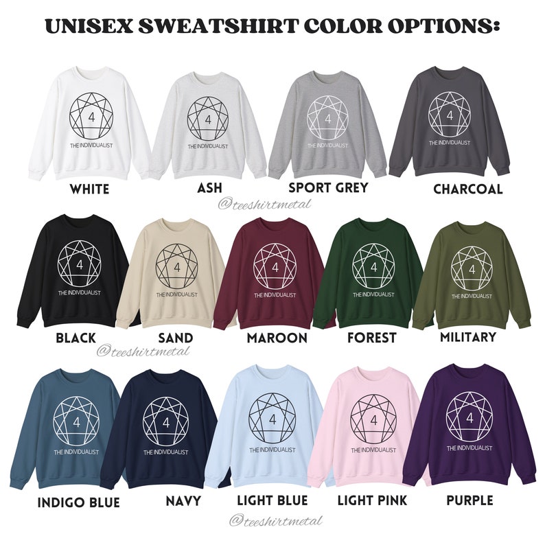 Enneagram 4, the Individualist, Enneagram Sweater, Enneagram Type 4 ...