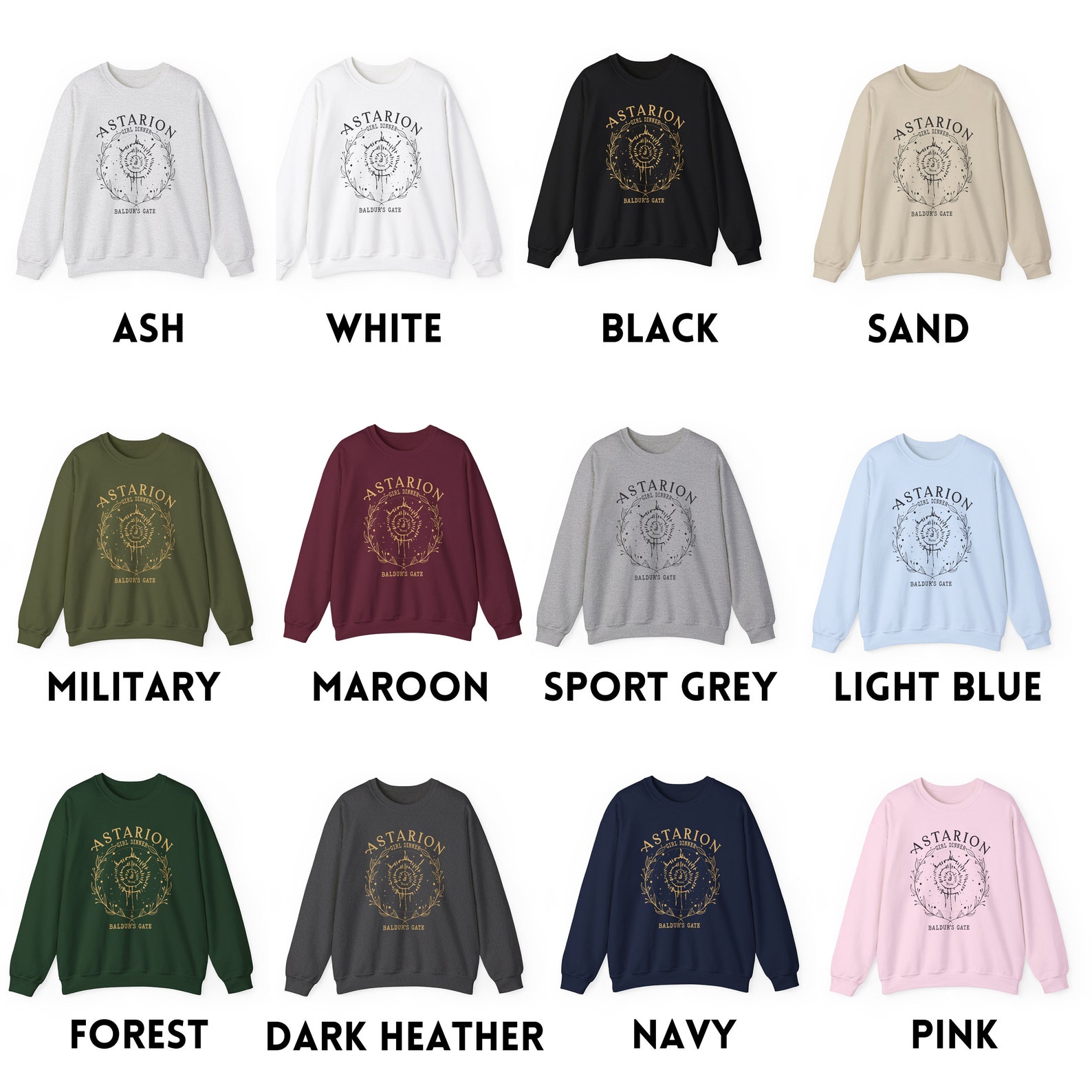 Astarion Baldurs Gate Sweatshirt, Bg3, Shadowheart, Karlach, Dnd ...
