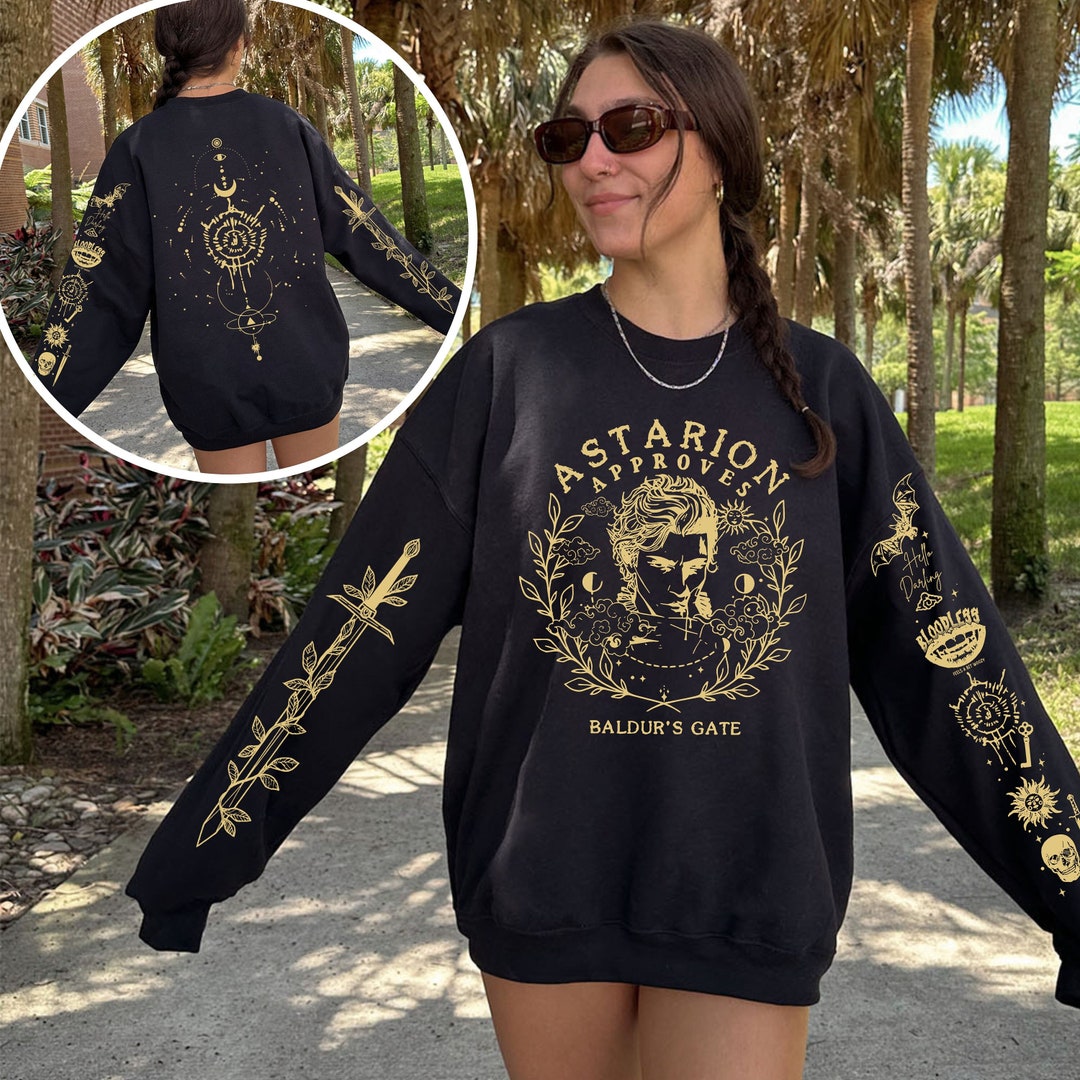 4 Sided Astarion Sweatshirt, Baldurs Gate Sweatshirt With Design on ...