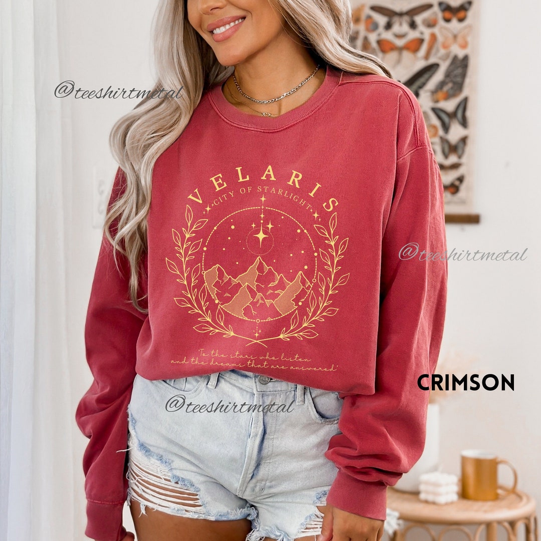Velaris Sweatshirt, Acotar Comfort Colors Sweater, Acotar Merch, Sarah ...