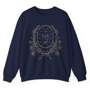 Marian Catholic Sweatshirt, Virgin Mary Sweatshirt, Catholic Gifts for ...