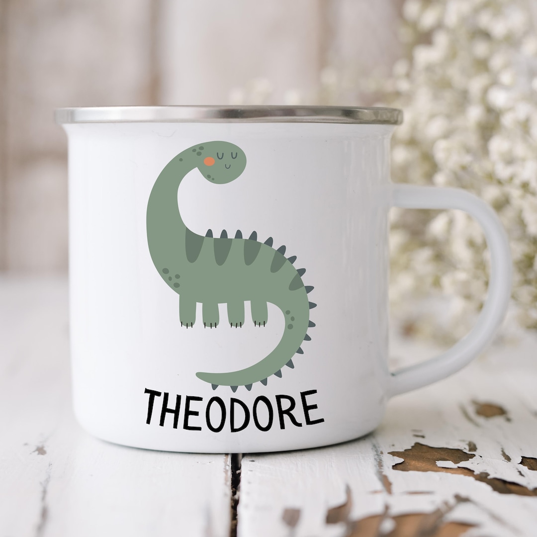 Personalized Boys Dinosaur Mugs, Custom Dinosaur Mug for Boy ...