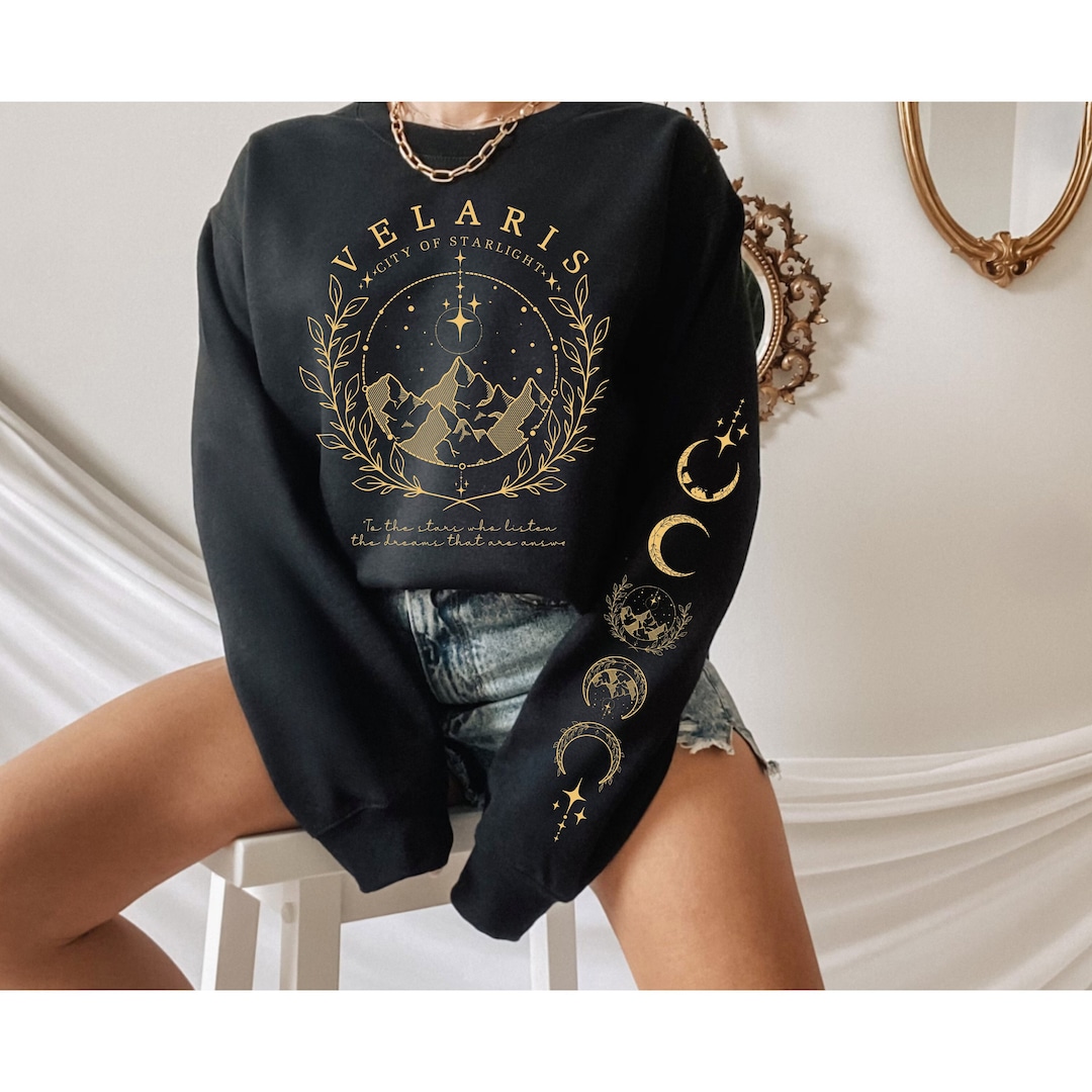 Velaris Sweatshirt, With Sleeve Print, ACOTAR Merch, Sarah J Maas, City ...