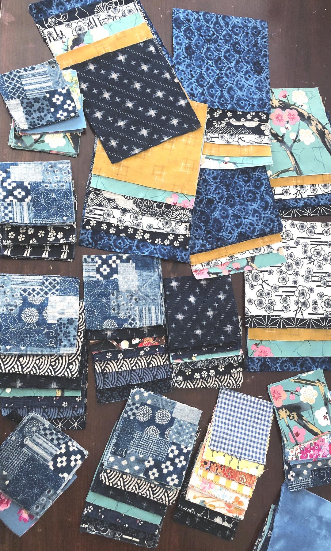 Curated Japanese Robert Kaufman Nara Homespun Out of Print Alexander Henry Golden Garden Debbie ...