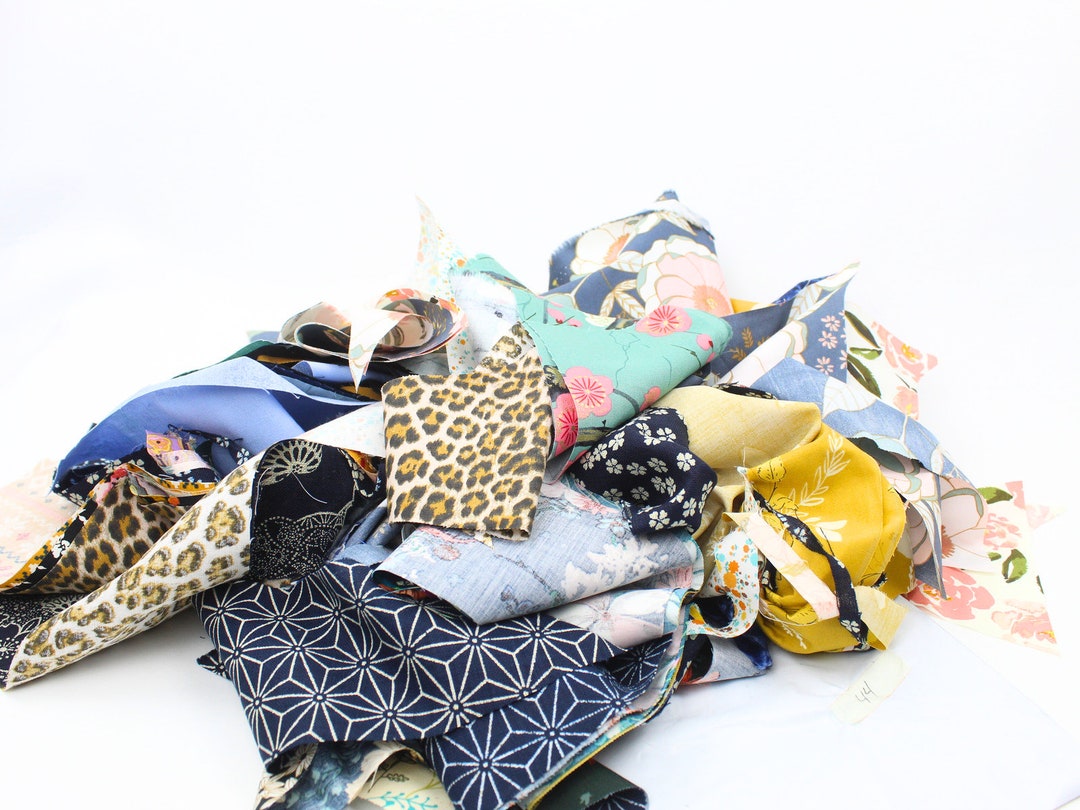 Fabric Scrap Grab Bag: Art Gallery, Moda, Kaufman Japanese Indigo - Etsy