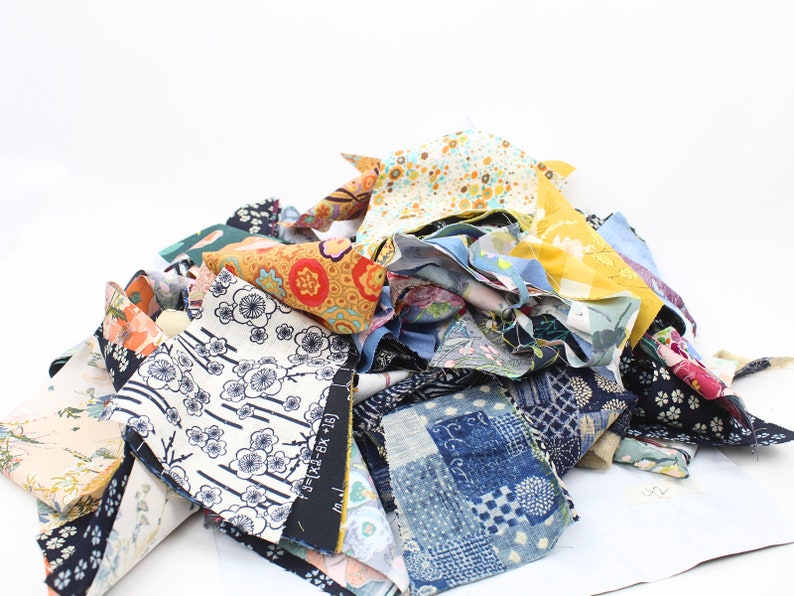 Fabric Scrap Grab Bag: Art Gallery, Moda, Kaufman Japanese Indigo - Etsy