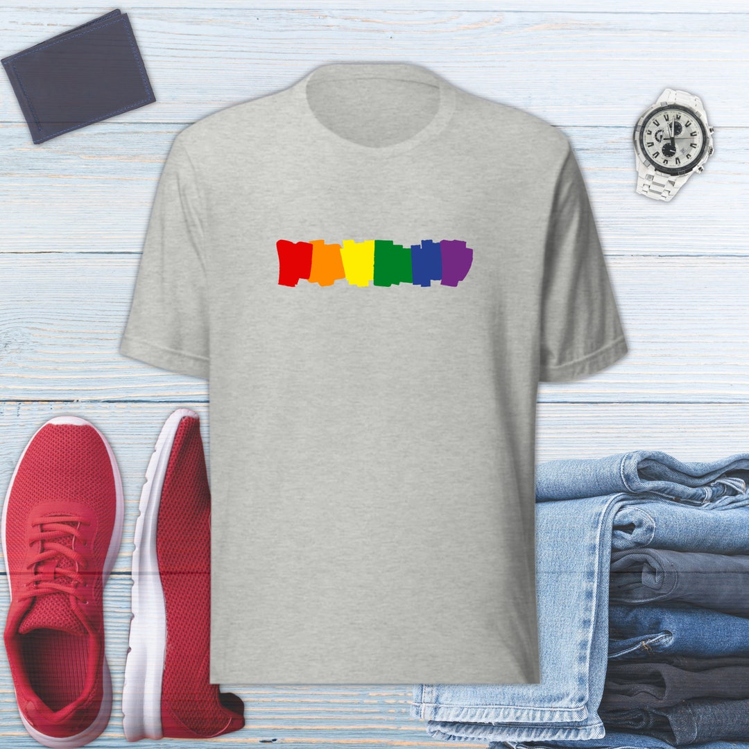 Rainbow T-shirt, Subtle Pride Flag Gift, LGTBQ Unisex Shirt - Etsy