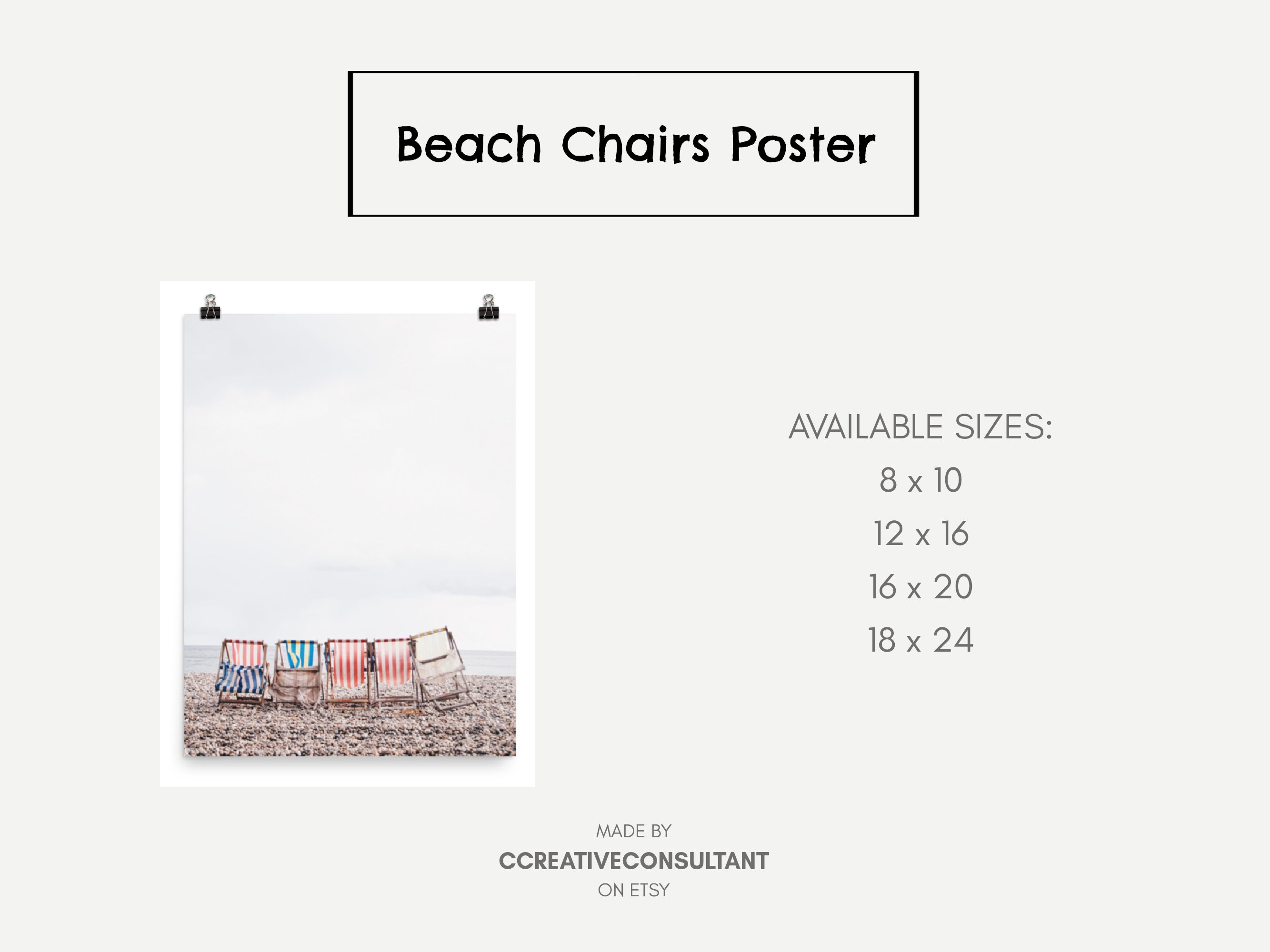 Beach Chairs Poster, Enhanced Matte Poster Print - Etsy