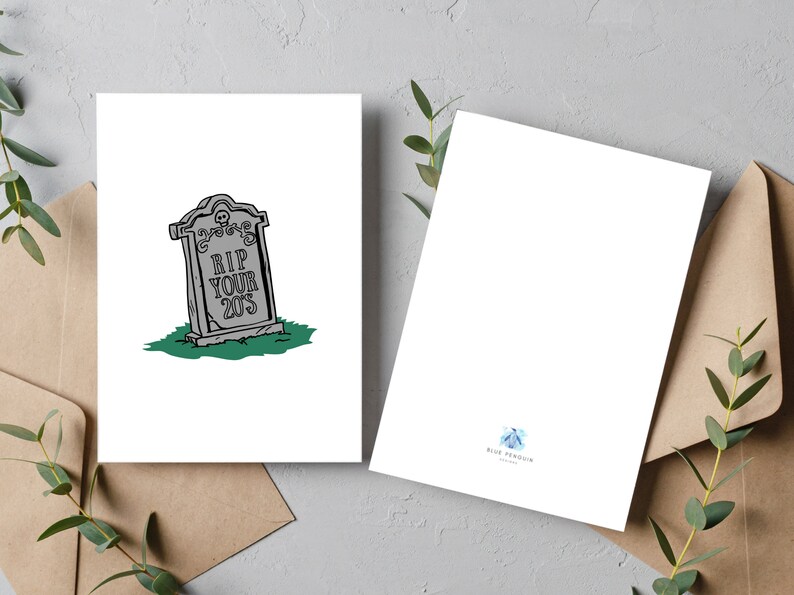 Funny Printable 30th Birthday Card RIP 20's Card for - Etsy