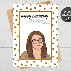 Happy Birthday Printable Card, Fan Gift, Instant Download. - Etsy