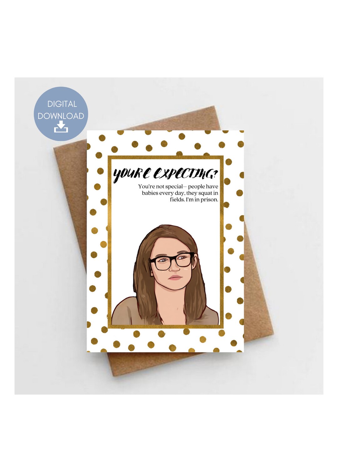 You're Expecting Printable Card for New Mom, Fan Gift, Baby Shower ...